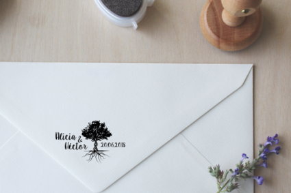 Sello personalizado para boda - Árbol de vida | How Nice Project